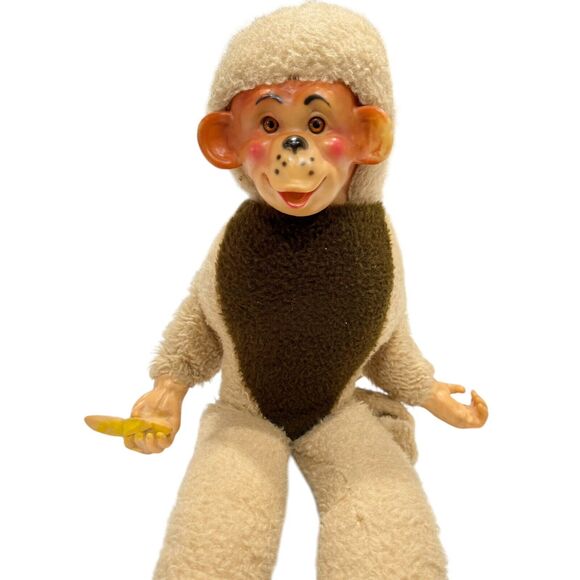 Overbrook Novelties | Toys | Vintage Stuffed Monkey Rubber Face ...